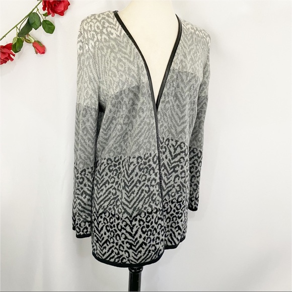 Rafaella | Sweaters | 32 Rafaella Cheetah Print Open Front Cardigan ...